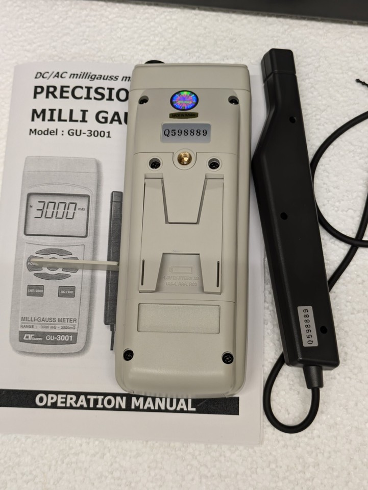 LUTRON GU-3001 PRECISION AC/DC MILLIGAUSS METER -3000mG to 3000mG WITH ...