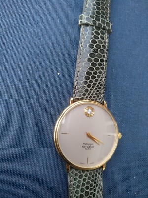 NOS Watch Francesco Smalto Paris gold plated 18ct Swiss mov. mod.4343 ...