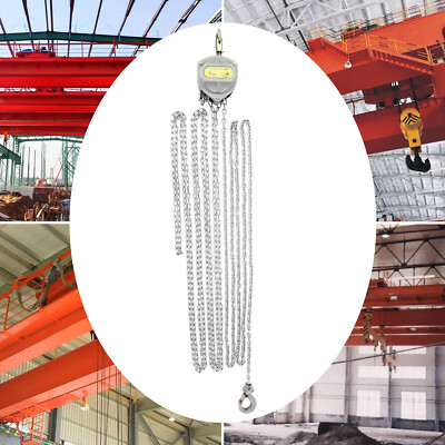 MANUAL 1 TON CHAIN PULLER BLOCK FALL 8.2FT CHAIN LIFT HOIST W/ HOOKS ...