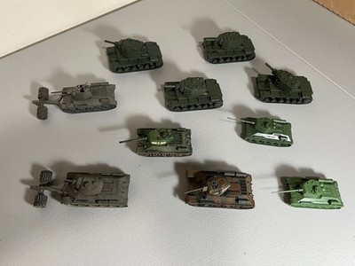 HO-scale Russian Tank Force, KV-2s, T-34s, & Mine Clearance Tanks | eBay