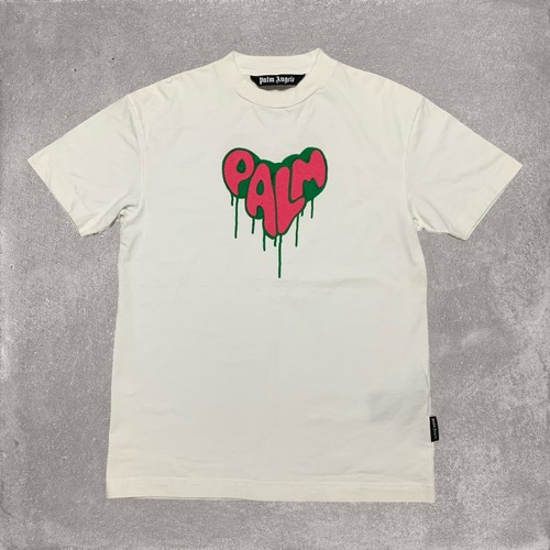 Palm Angels Small Heart Graphic White Tee | eBay
