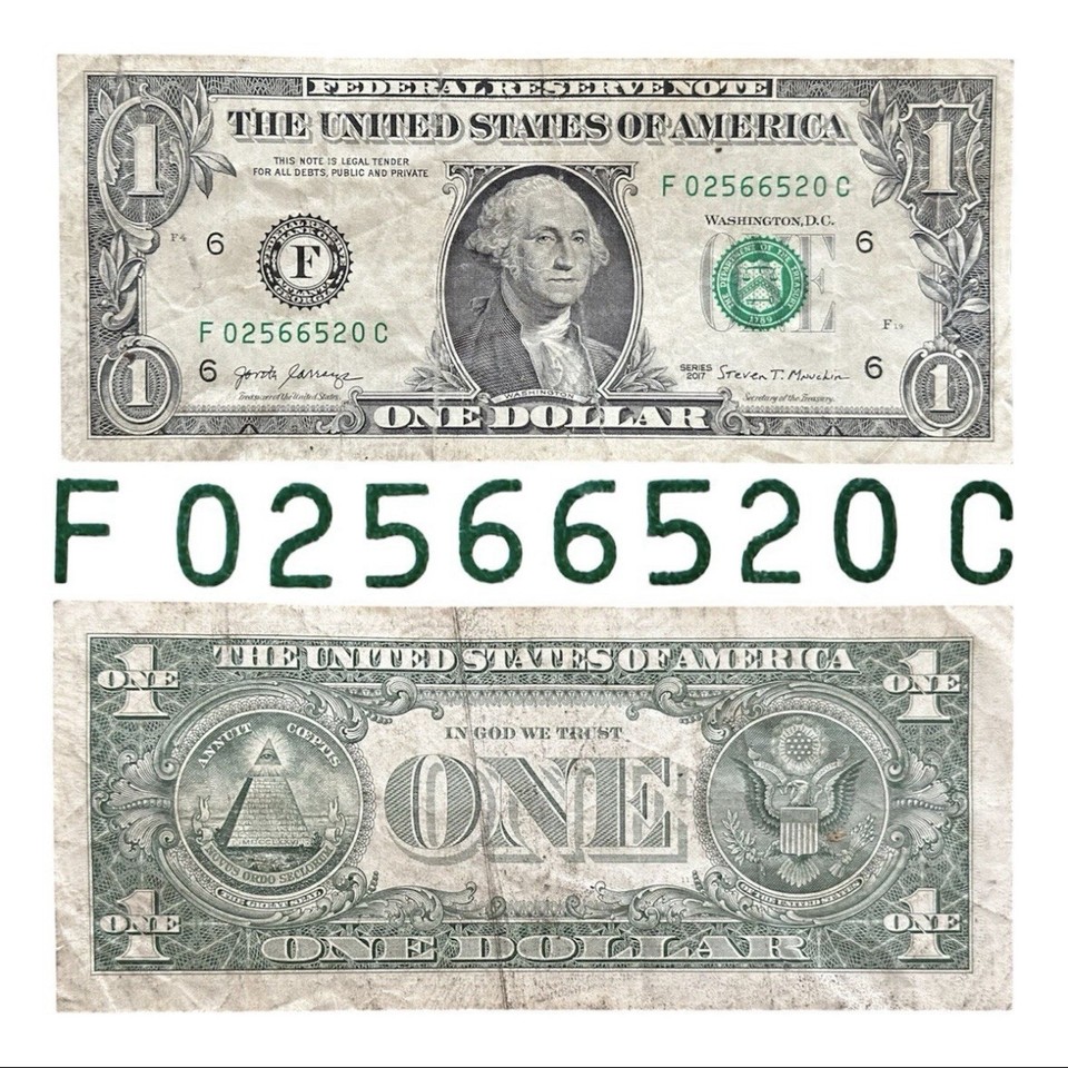 Lot of 5 $1 Bills - Fancy Serial Numbers - Radar Pattern | eBay