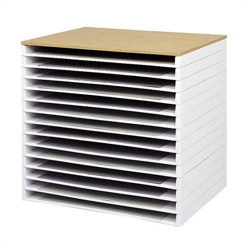 Scranton & Co Giant Stack Tray for 24" x 36" Documents in White (Set of ...