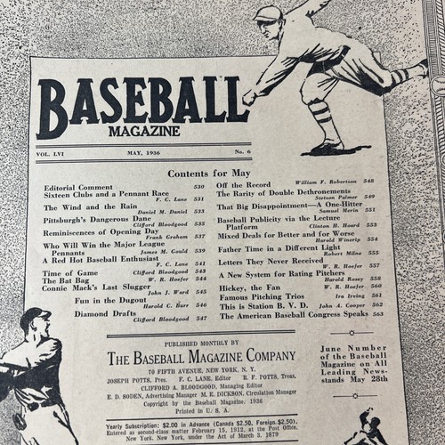 Baseball Magazine May 1936 Vintage Luke Appling Chicago White Sox | eBay