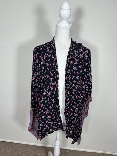 Women’s Multicolor Open Floral Print Kimono One Size | eBay