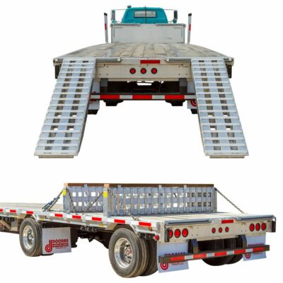 Step Deck Trailer Ramp System 2 Bunk Load Levelers with 96" Ramp Kit 20 ...
