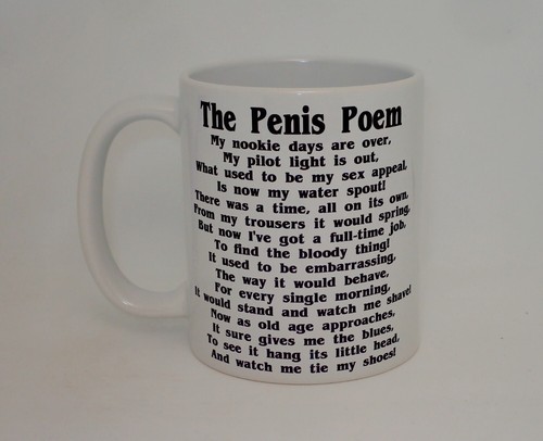 The Penis Poem Mug Gift Funny Rude Office Santa Willy Coffee Cup ...