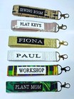 Handmade Fabric Key Fob Strap, Personalized Embroidered Key Fob ...