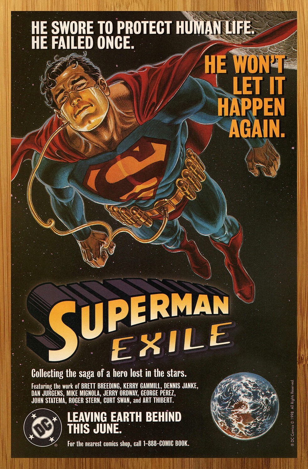 1998 DC Comics Superman Exile Vintage Print Ad/Poster Jerry Ordway ...