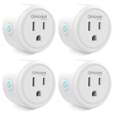 Ghome Smart Voice Control Smart Plug WP3 White 4 Pack New, Alexa and ...