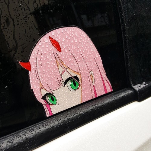 Reflective Darling in the Franxx Zero Two Senpai Peeking WAIFU JDM ...