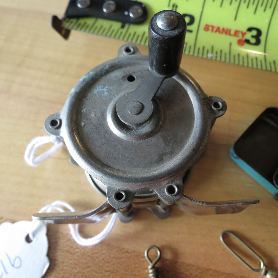 Vintage Antique Raised pillar fishing reel & vintage tackle (lot#9126 ...