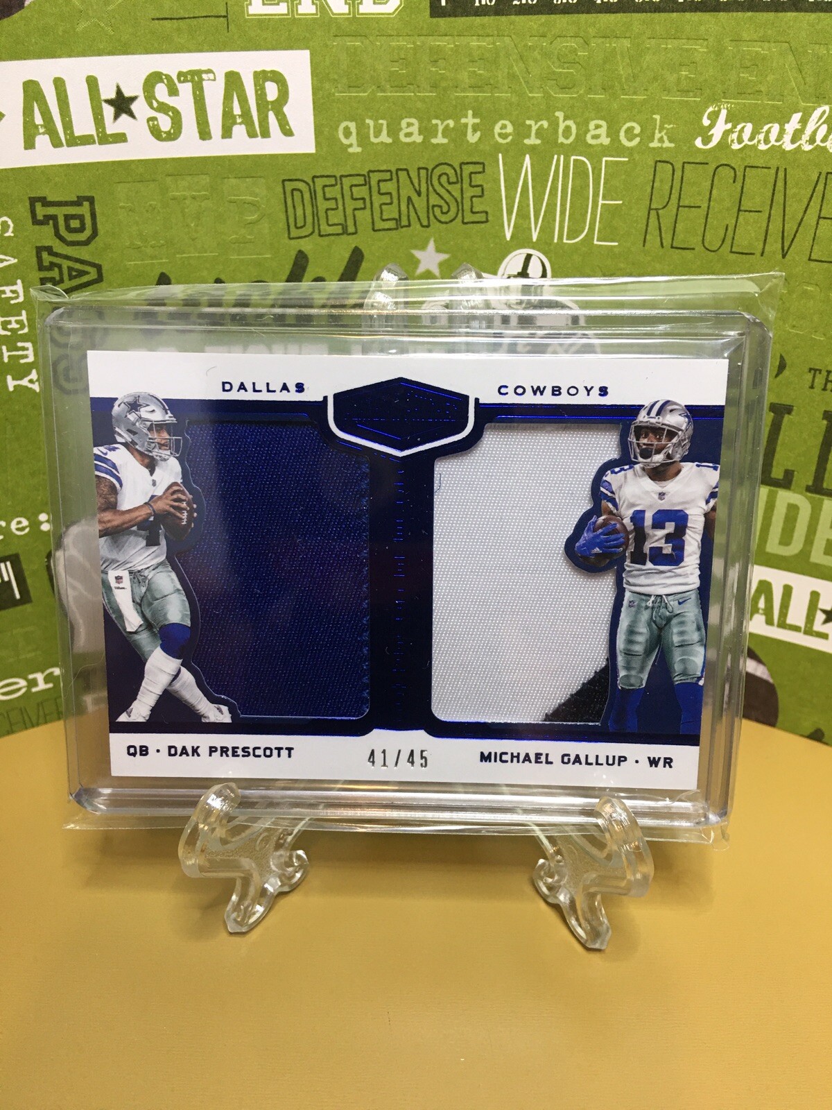 2018 Panini Plates And Patches Dak Prescott Michael Gallup 2 Patch ...