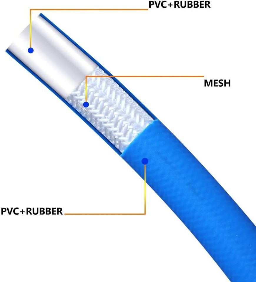 Pneumatic Air Compressor Retractable 50Ft. Rubber PVC Air Hose Reel w ...