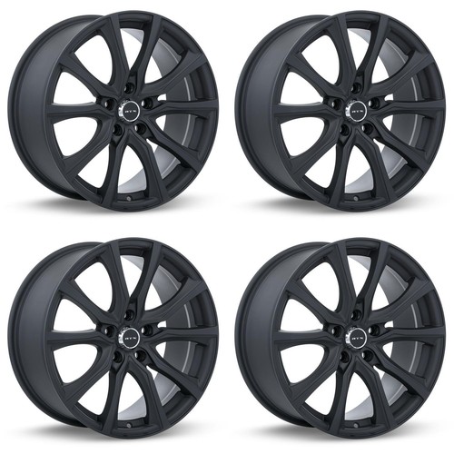 NEW Set of 4 Wheels 18in Matte Black Fits Alfa Romeo Cadillac Chevrolet ...