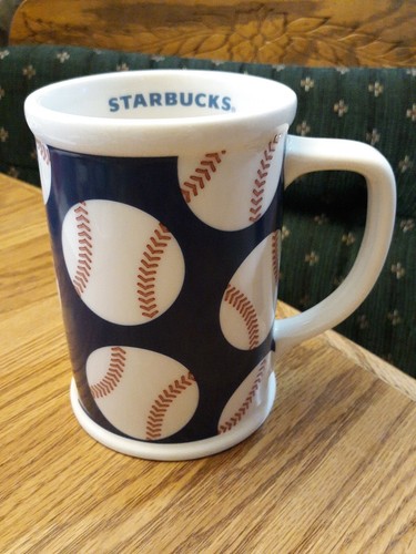 Starbucks 2007 Baseball Coffee Mug Red White & Blue Tall 16 oz Sports ...