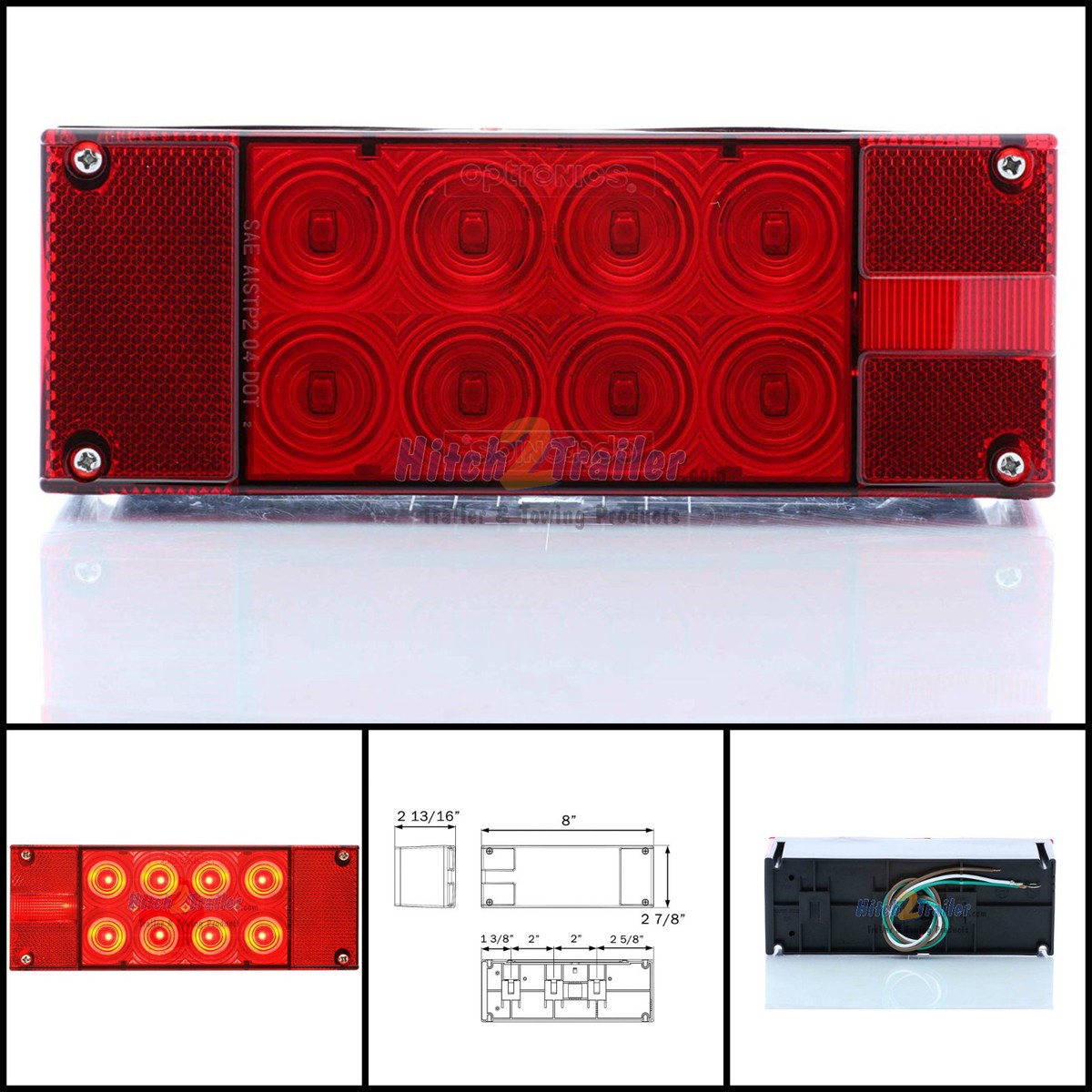 Optronics Submersible Trailer Led Light Optronics TLL90RK Under 80"