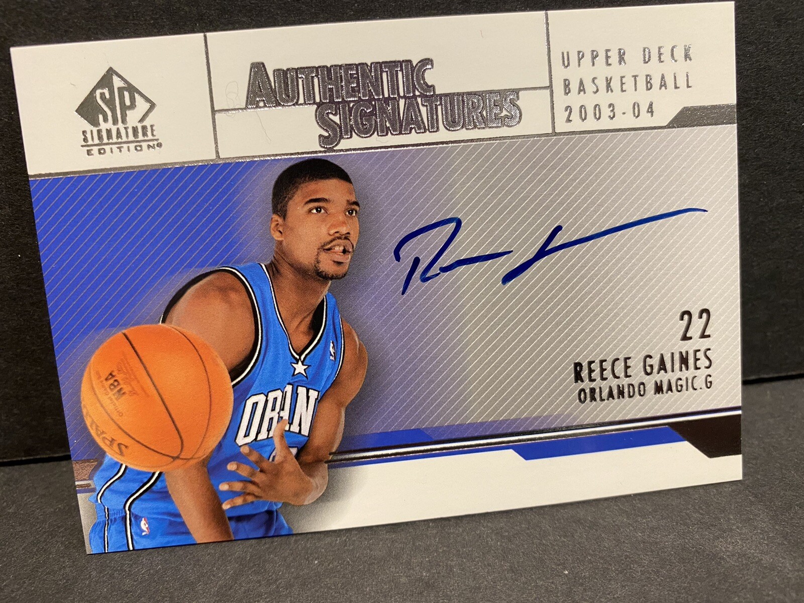 2003-04 SP Signature Edition Authentic Signatures Reece Gaines Rookie ...