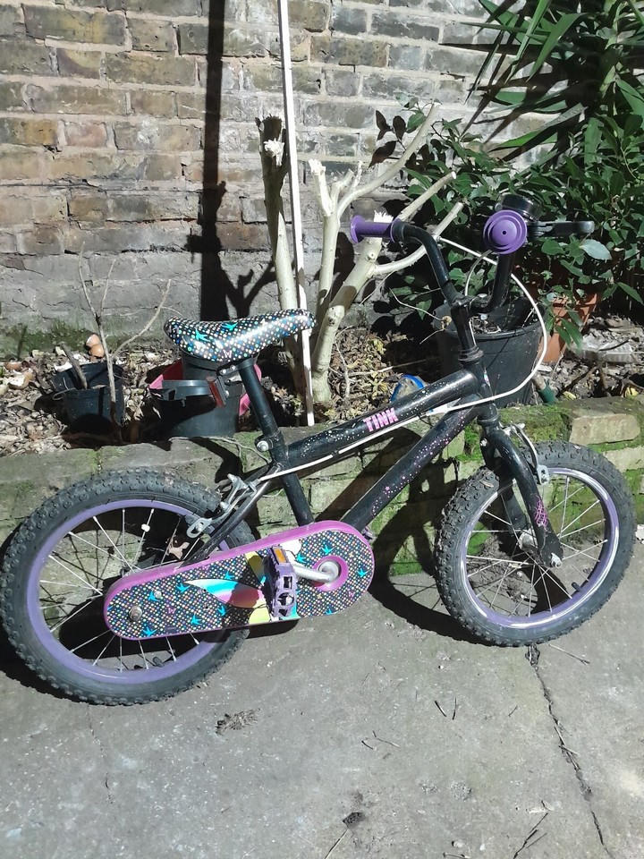BMX Black and Purple Tinkerbell girls bike 16 inch wheels | eBay UK