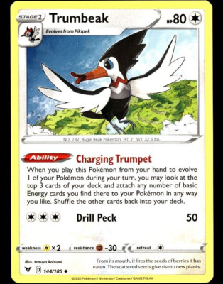 Pokemon Vivid Voltage Trumbeak 144/185 | eBay