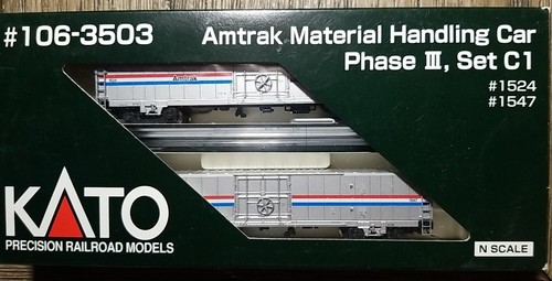 KATO N scale 106-3503 Amtrak Material Handling Car PhaseⅢ, Set C1 #1524 ...