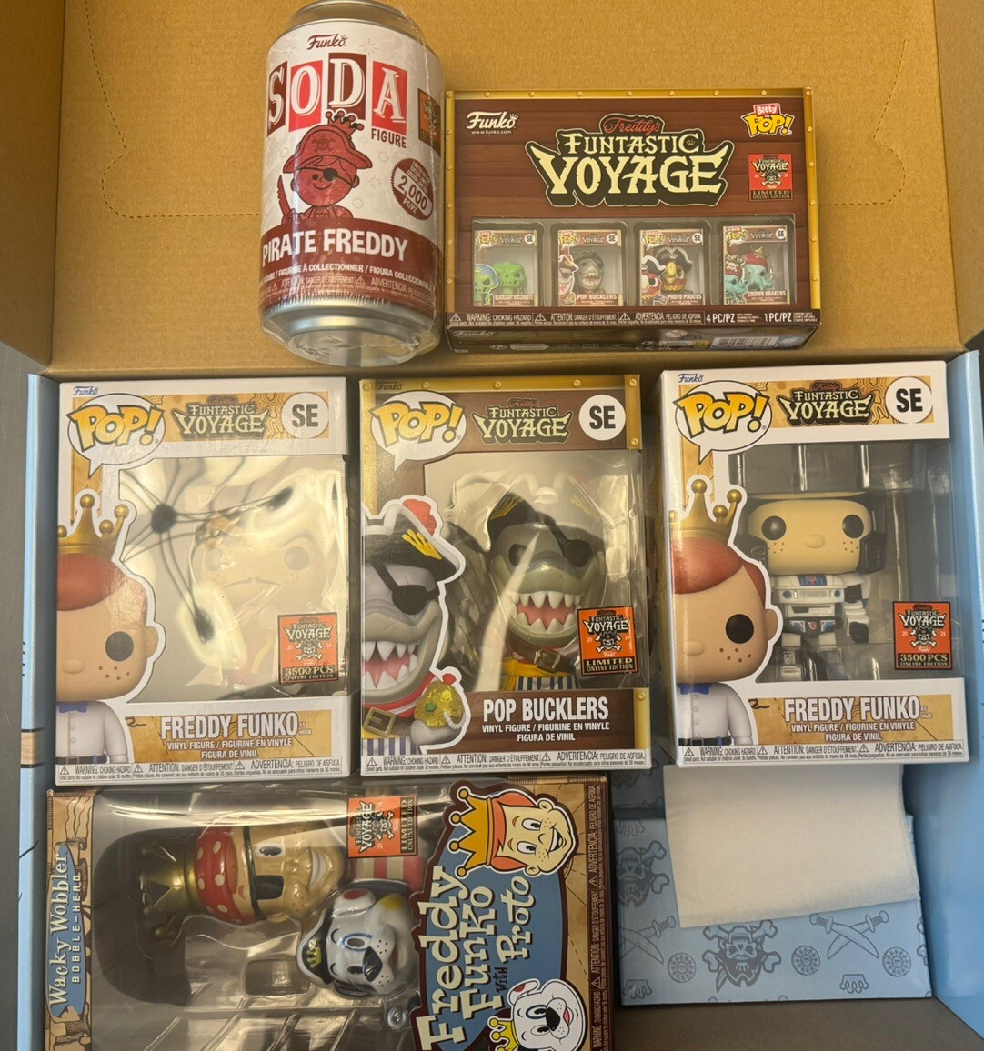 Funko Box Of Fun 2024 Fundays Freddy's Funtastic Voyage Pop Bucklers IN ...