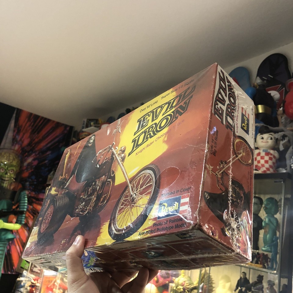 Vtg Revell Unused Evil Iron Knight Rider Chopper Trike 1/8 Model Kit ...