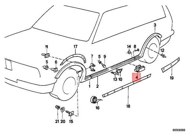 Genuine BMW Rocker Panel Cover Clip 51711938940 for sale online | eBay