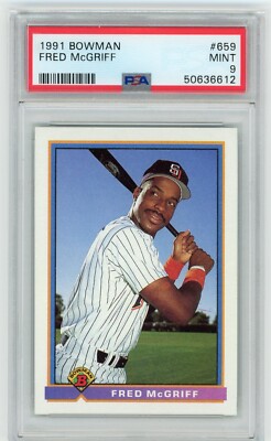 1991 Bowman Fred McGriff PSA 9 #659 Mint San Diego | eBay