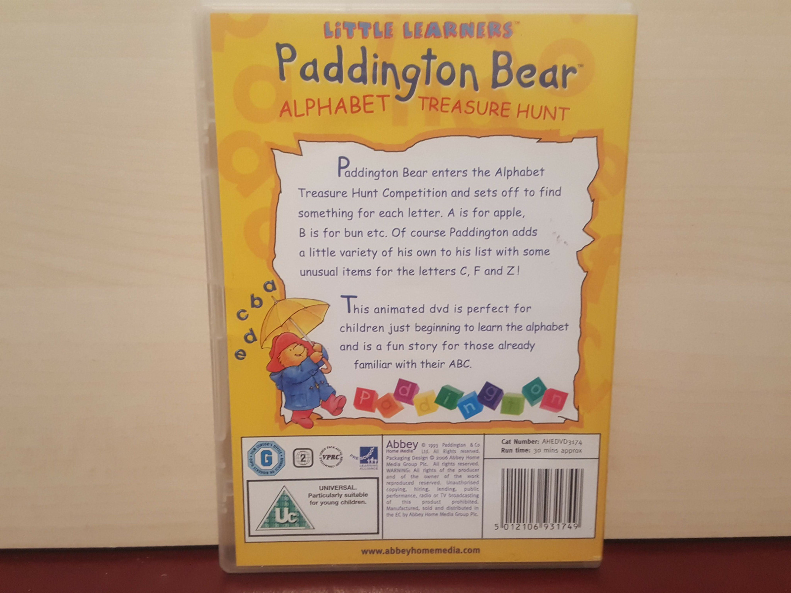 Little Leanrers - Paddington Bear - Alphabet Treasure Hunt - DVD - (J70 ...