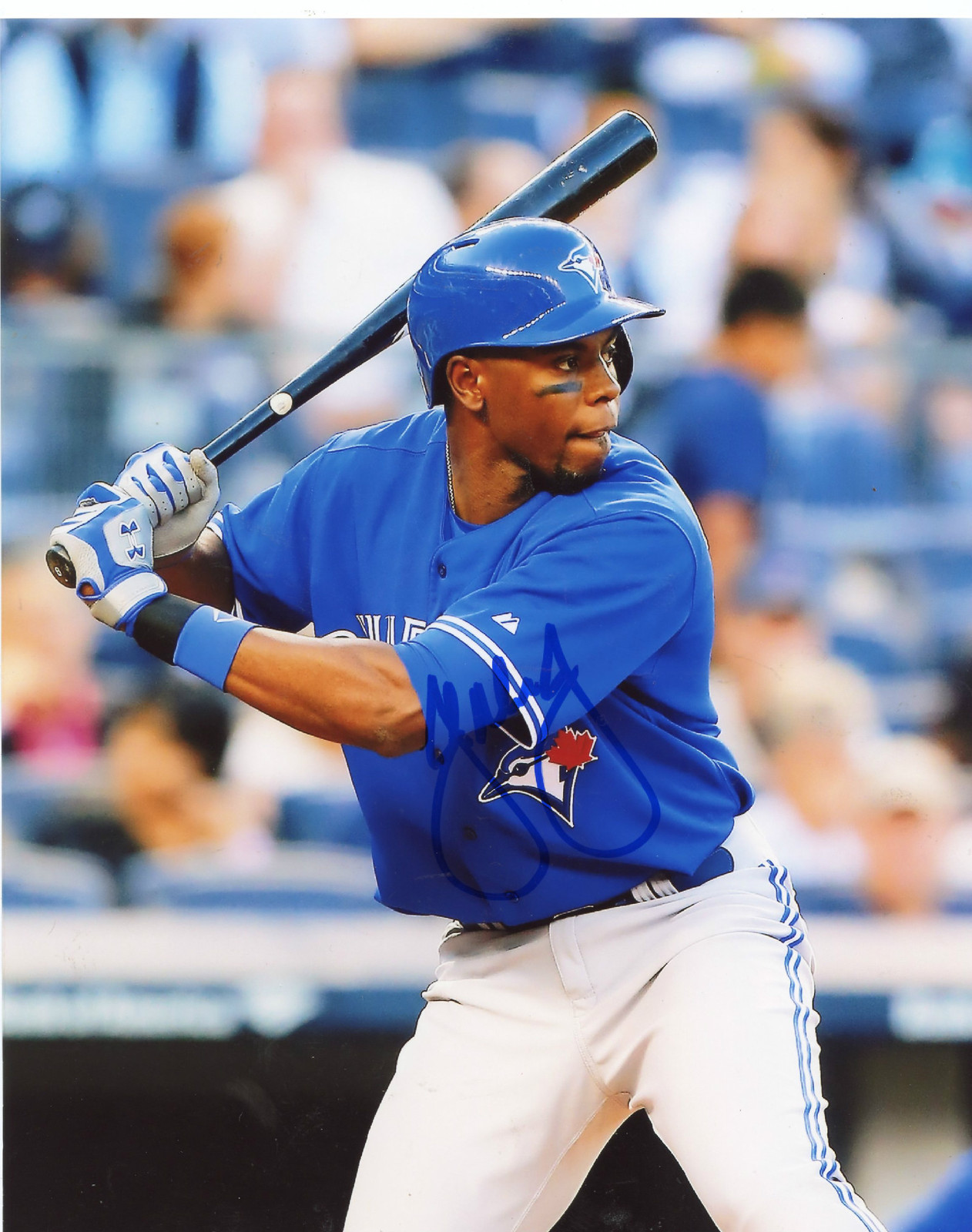 JOHN MAYBERRY TORONTO BLUE JAYS BATTING SIGNED AUTOGRAPHED 8X10 PHOTO ...