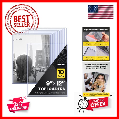 9x12 Toploader - Clear Semi-Rigid PVC Sheet Protectors, Hard Plastic ...