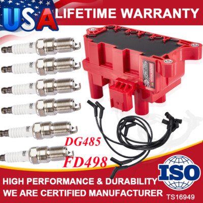 Ignition Coil & Iridium Spark Plug & Wire For Ford F-150 V6 4.2L 2001 ...