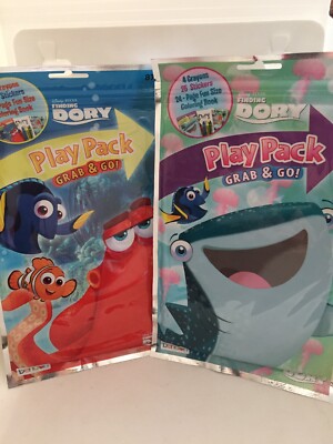 Variety 2 Disney Finding Dory Play Pack Coloring Book Crayons Stickers ...