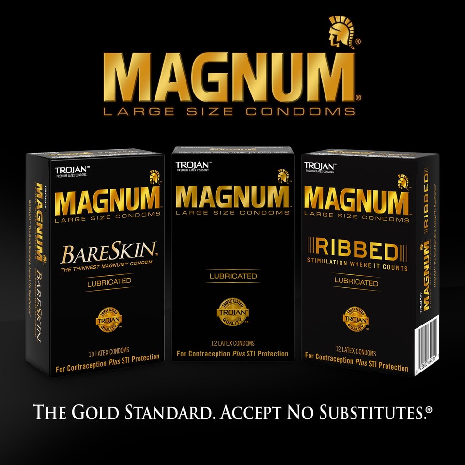 Magnum Ribbed Large Lubricated Condoms - 12 Pack | eBay