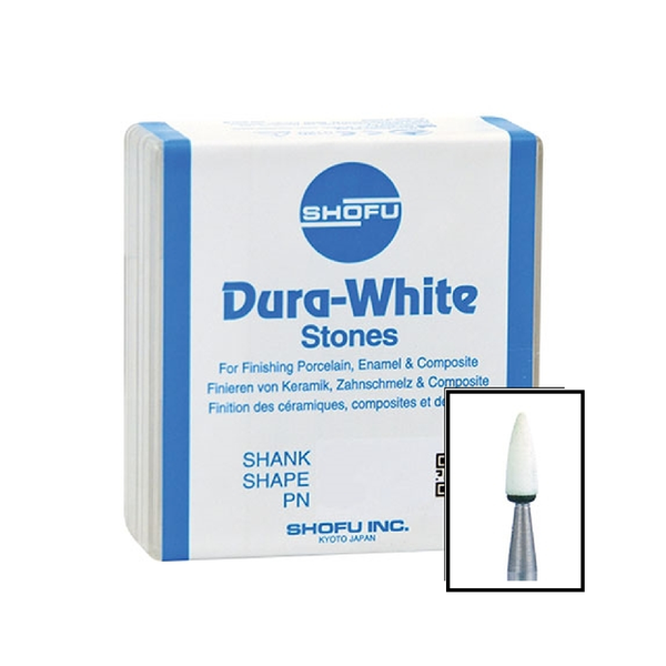 Shofu Dura White Mounted Stone bur FG FL2 (12 /box) flame shape 0244 | eBay