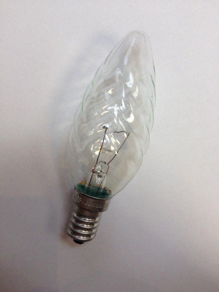 OSRAM/RADIUM Glühlampe Kerze klar gedreht 15W/25W/40W/60W E14 BW ...