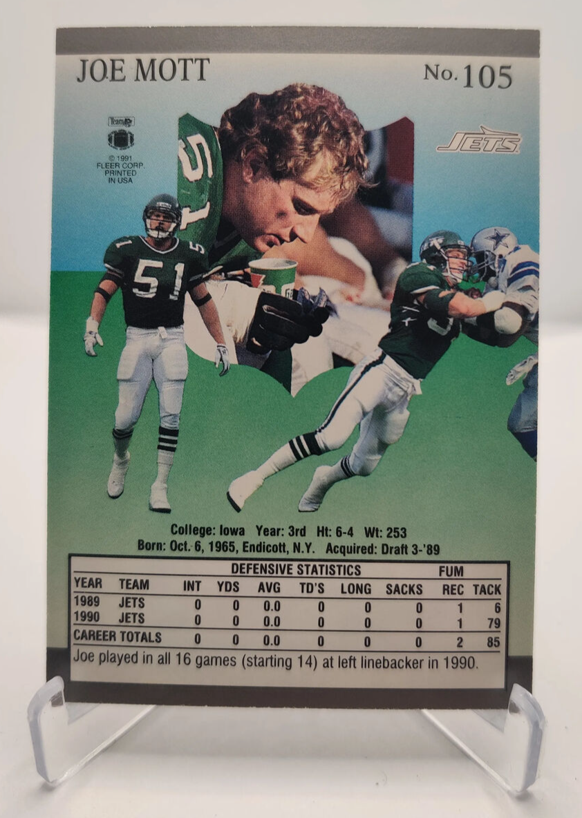1991 Fleer Ultra #105 Joe Mott New York Jets football card | eBay