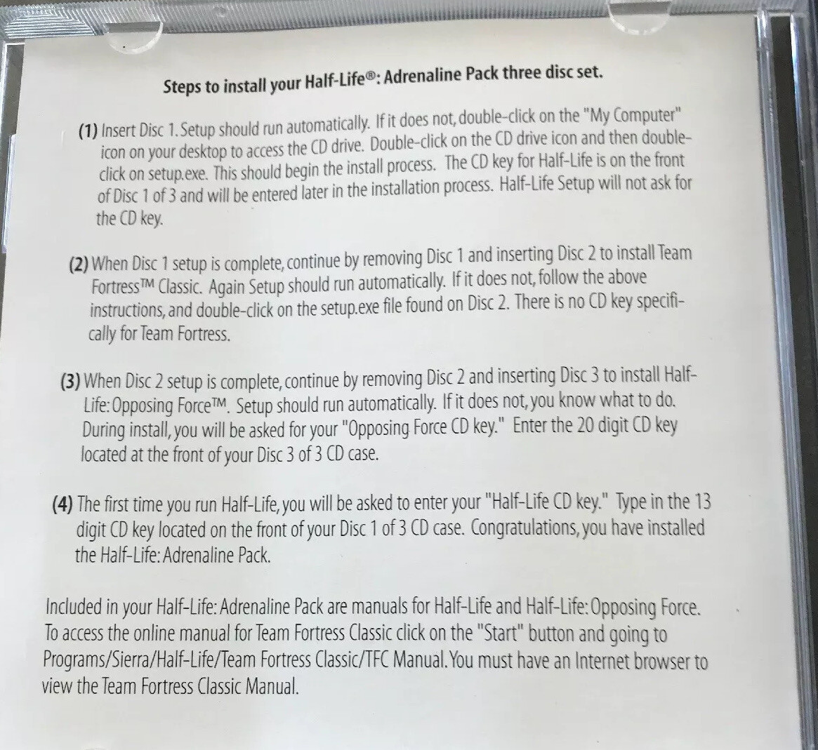 half-life 2 cd rom video game Disc 2 Of 3 Adrenaline Pack Team Fortress ...