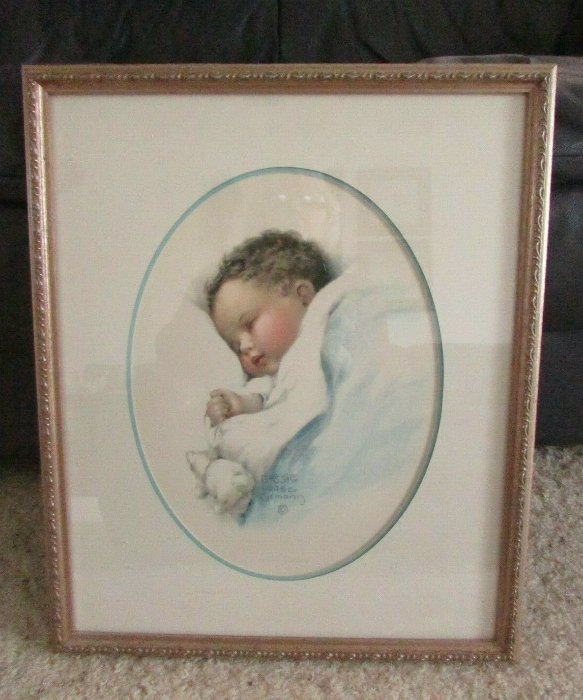 "Love's Blossom" Framed Bessie Pease Gutmann Lithograph Print Vintage ...