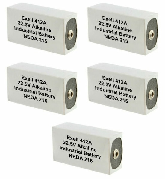 Exell Battery 412A5 Alkaline 22.5V Battery (5 Pieces) for sale online ...