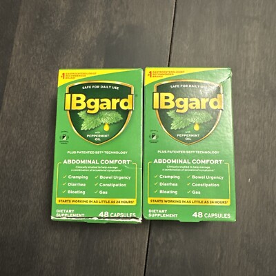 Lot 2 IBgard Irritable Bowel Syndrome (IBS) Relief 48 Capsules Exp 11/ ...