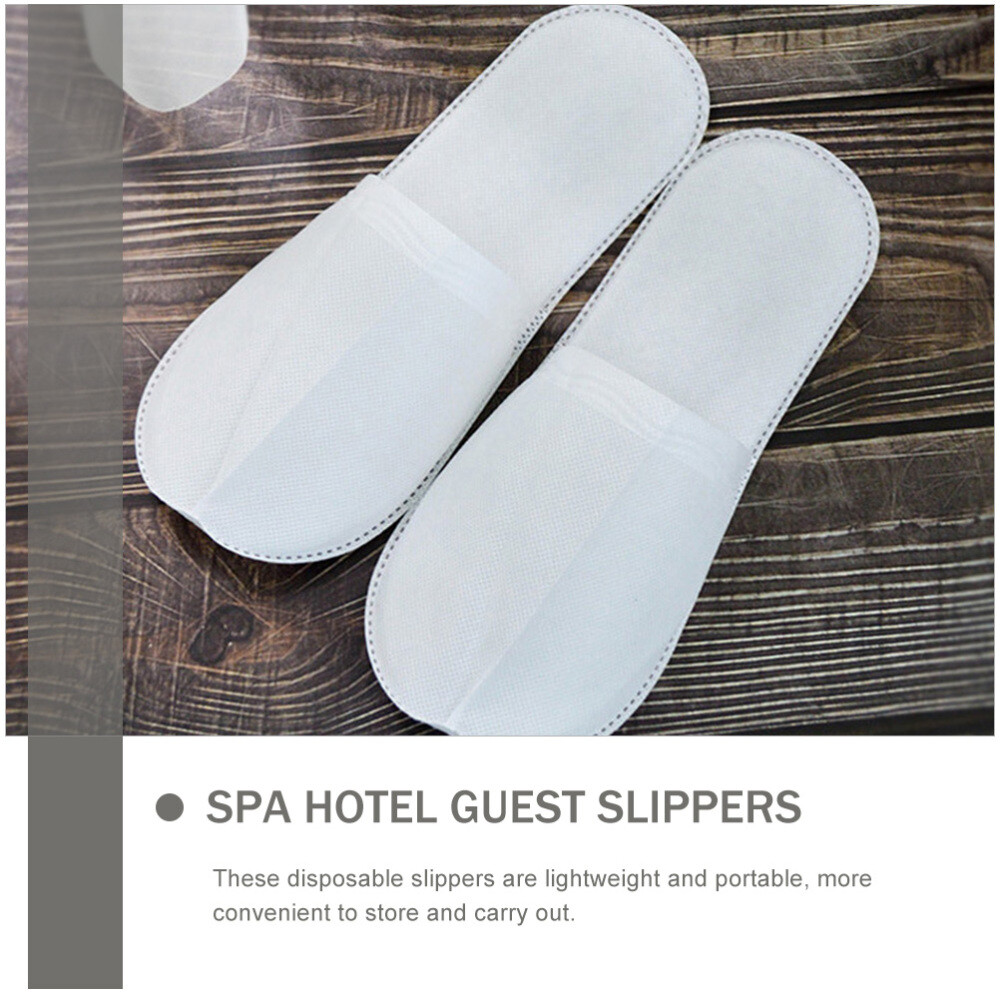 20 Pairs Disposable Slippers for Hotel, Spa, Travel - Unisex Closed Toe ...