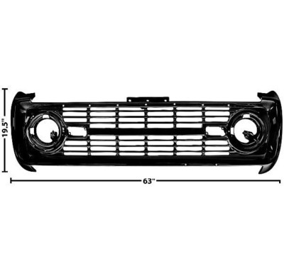 1969~1977 Bronco Grille Header Panel w/o Ford Letters Logo EDP Coated ...