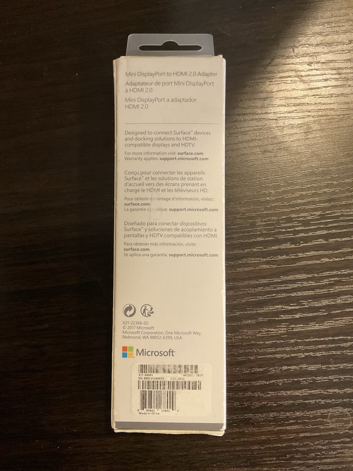 Microsoft Surface Mini Display Port to HDMI 2.0 Adapter | eBay