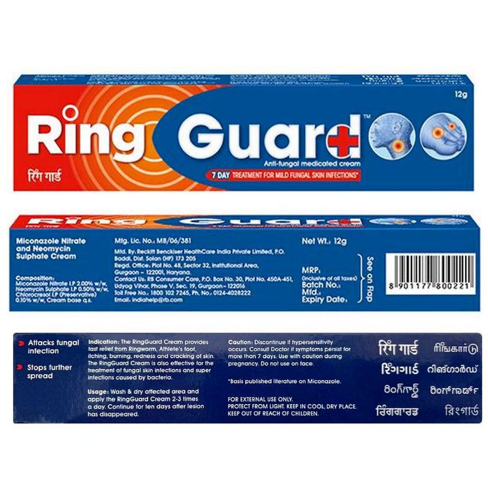Ring Guard 12g Jock Itch Dhobi Itch Anti Fungus & Anti Bacterial cream ...