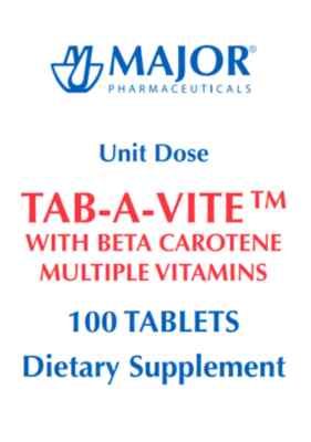 TAB-A-VITE RED TABLET 100 UNIT DOSE multivitamin with folic acid ORAL ...