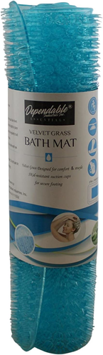 Textured Spa Bath Mat Foot Scrubber for Tub & Bathroom - Velvet Grass ...