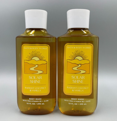 Bath & Body Works Solar Shine Radiant Coconut Vanilla Body Wash S/2#364 ...