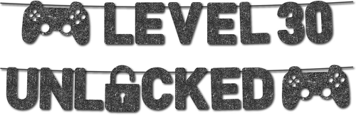 Pre-Strung Level 30 Unlocked Banner - NO DIY - 30Th Birthday Banner ...